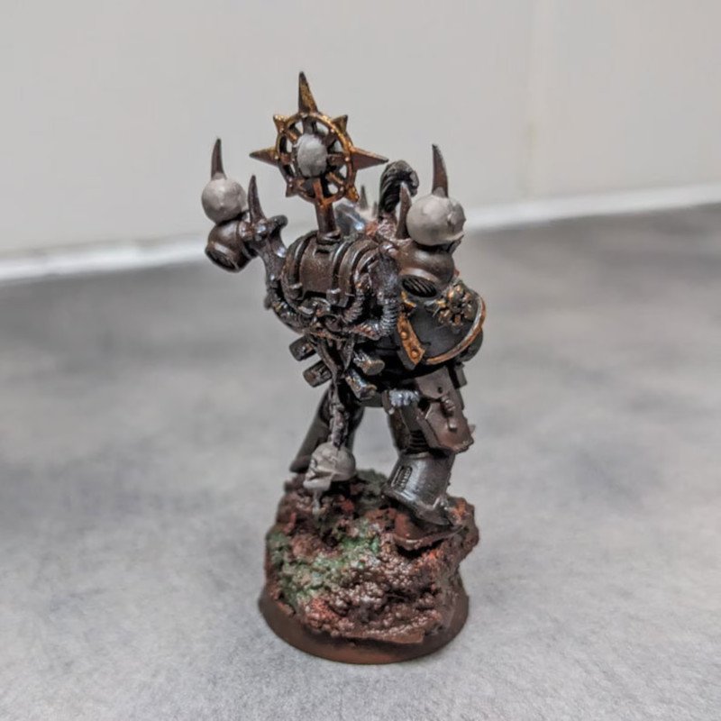 Commander Chaos Space Marine - Figurine peinte à la main : -Warhammer ...